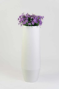 Designový květináč BERBELO, sklolaminát, výška 80 cm, bílý mat, outlet