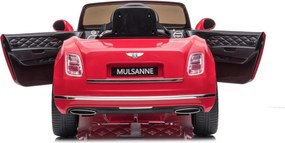 LEAN CARS Elektrické autíčko Bentley Mulsanne červené lakované