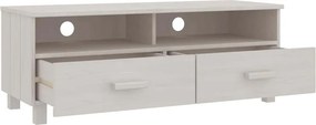 TV stolek HAMAR bílý 106 x 40 x 40 cm masivní borovice 340469