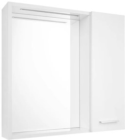 Aqualine Aqualine, ZOJA/KERAMIA FRESH STRIP galerka s LED osvětlením, 60x60x14cm, pravá, bílá, 45022S