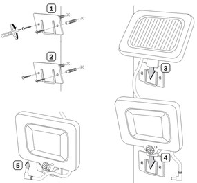 LED Solární reflektor se senzorem DUO LED/1W/3,7V 1200 mAh IP44