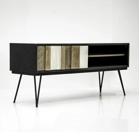 TV stolek Adesso 150 cm z masivu černý/hnědý