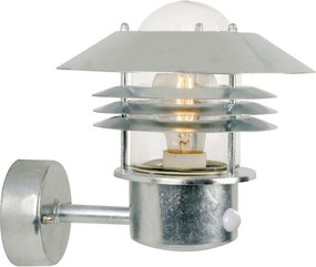 NOR 25101031 Venkovní nástěnné svítidlo Vejers Sensor 1x60W E27 galvanizovaná čirá - NORDLUX