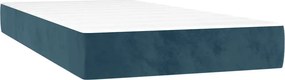 Box spring postel s matrací tmavě modrá 80 x 200 cm samet 3143113