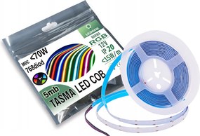 Led pásek Cob barevný Rgb 12V 15W/m neonový úsek 5 m