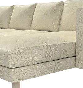 Potah na pohovku IKEA Norsborg 4-místná se šezlongem barva béžová látka lesklé, pletený vzor, vzorované