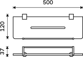 Nimco Police IXI s ohrádkou, 50 cm BORMO černá - BRC X450-X-90