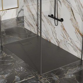 BPS-koupelny Obdélníková akrylátová sprchová vanička HYD-OSV-JUKO 140x80 černá