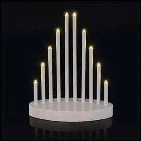 EMOS LED svícen bílý 24,5cm s časovačem DCAW01