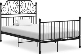 vidaXL Rám postele kov 120 x 200 cm [324849] Barva: Černá