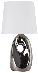 Candellux | Stolní lampa HIERRO 1xE27/60W/230V bílá/lesklý chrom | CA0742