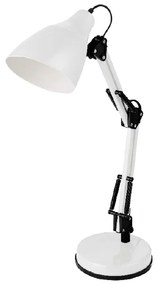 ACA DECOR Retro stolní lampa KINGSTON max. 40W/E27/230V/IP20, bílá