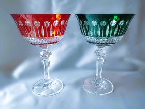 Otevřené barevné sklenice na šampaňské 200 ml, 2 ks - Vzor 1