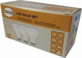 Okko LED žárovka GU10 / Žárovka / 6W / 3000K / 450lm / 3 ks