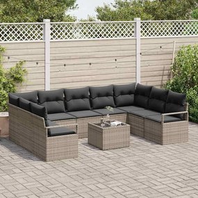 Set pohovek 10 ks Šedá polyratan 3346549