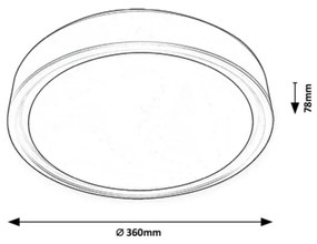 Rabalux - LED RGB Stmívatelné stropní svítidlo se senzorem LED/28W/230V + DO