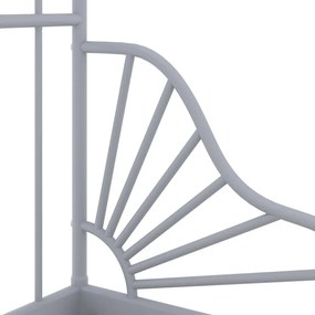 Prodloužitelný rám postele šedý kov 80 x 130/200 cm 324742