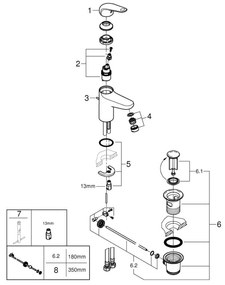 GROHE 24325001 - Umyvadlová baterie SWIFT DN 15 velikost M lesklý chrom