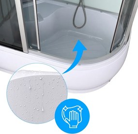 Terra Hydromasážní box WSH7106 LWS, 120x80 levý se saunou