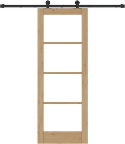 Posuvné dveře ORKDAL 73,5 x 198,5 cm Přirozená a černá 3331987