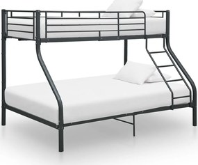 vidaXL Rám poschoďové postele kov 140 x 200 / 90 x 200 cm [287904] Barva: Černá