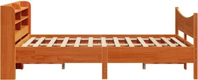 Rám postele s čelem voskově hnědý 150 x 200 cm masivní borovice 3307043