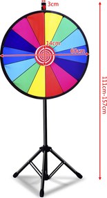 Costway Φ 60 cm Hračka Wheel of Fortune Barevné kolo Hry pro loterijní hry