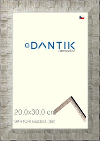 DANTIK rámeček 20x30 | SARTORI kost.bílá (Sklo Čiré)