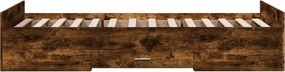 Rám postele se zásuvkami kouřový dub 90x190 cm kompozitní dřevo 3280346