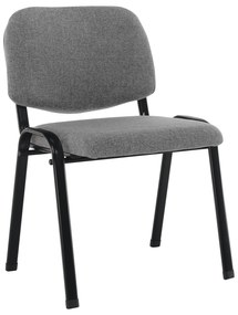 Kancelářská konferenční židle ISO 2 NEW látka šedá, kov černý lak