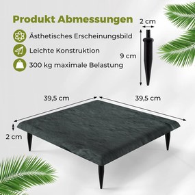 Costway Sada 16 nášlapných kamenů pro zahradní dlažební desky z – 39,5 × 39,5 cm