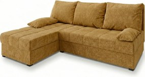 Rohová rozkládací sedací souprava do L CELESTE, 200 cm, s úložným prostorem Roh pohovky: Levý roh, Barva látky Kronos: Černá (Kronos 07)
