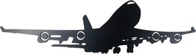Dřevěná dekorace Letadlo B 747 černá