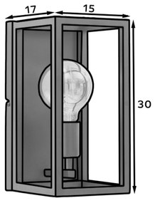 Eltap Industriální moderní nástěnná lampička Furtim, 15x30x17cm