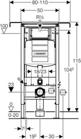 Geberit Duofix Speciál 111.355.00.5 komplet do bytových jader se závěsným WC Creavit TERRA TP325 + bidet 2v1