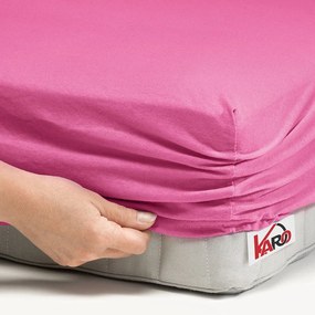 Jersey prostěradlo s gumičkou 70x140 amarant 021 tloušťka 150g/m2 KARO