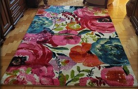 HU Vícebarevný moderní koberec Magic Zahrada Rozměr: 60x100 cm