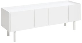 Bílý TV stolek 160x55x45 cm Bera – Unique Furniture
