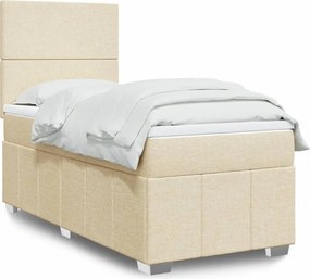 Box spring postel s matrací krémová 100 x 200 cm textil 3291577