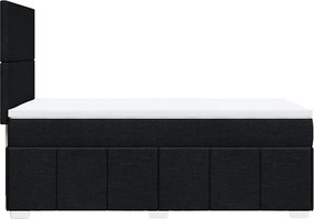Box spring postel s matrací černá 90x200 cm textil 3293846