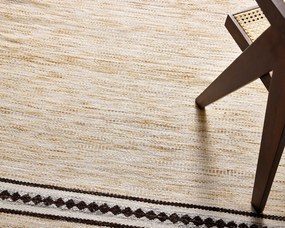 Diamond Carpets India, Ručně vázaný kusový koberec Biscuit DESP HL63 Ivory White, 140x200, béžová, chodba / předsíň