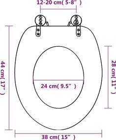 vidaXL WC sedátka s víky 2 ks MDF mořská hvězdice [275911]