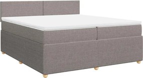 Box spring postel s matrací taupe 200x200 cm textil 3289860