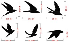 Nástěnná kovová dekorace Umudo černá