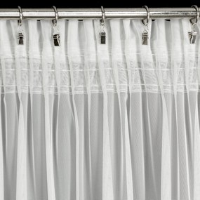 ZÁCLONA NA PÁSCE AMY 300X150 CM BÍLÁ