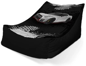 Sablio Sedací vak Lounge Nissan GTR 35 Černý - 80 x 95 x 50 cm