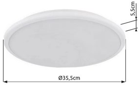 Globo 41569-18W - LED Stropní svítidlo XANDER LED/18W/230V 3000K pr. 35 cm bílá