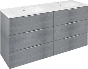 Sapho Cirasa - Umyvadlová skříňka 140x75x46 cm, 6x zásuvka, dub stříbrný CR141-1111-31
