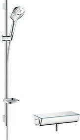 Hansgrohe Raindance Select E sprchový systém na stěnu s termostatickou baterií chrom 27039000
