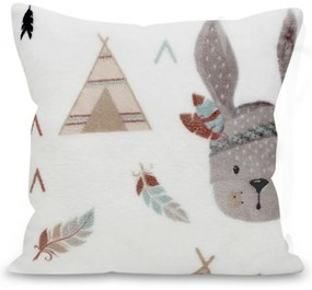 Polštář 40x40 Mooky Bynny Rabbit cream beige microfleece Kids Domarex